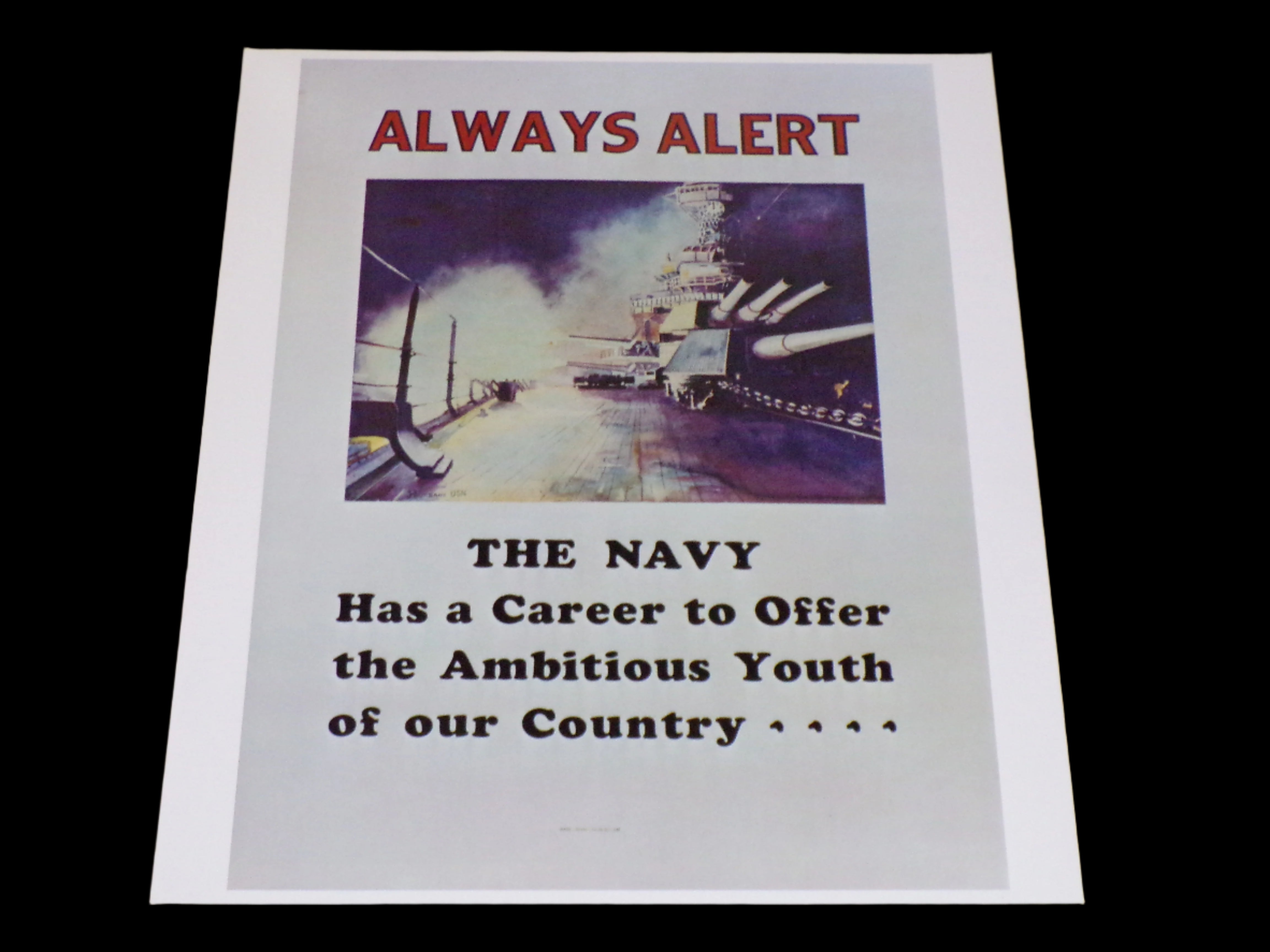 Recruiting Poster US Navy Always Alert – Annapolis Maritime Antiques