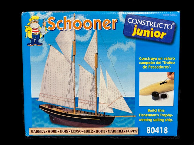 Constructo Junior Schooner Wooden Ship Model Kit – Model 80418 – Begin ...